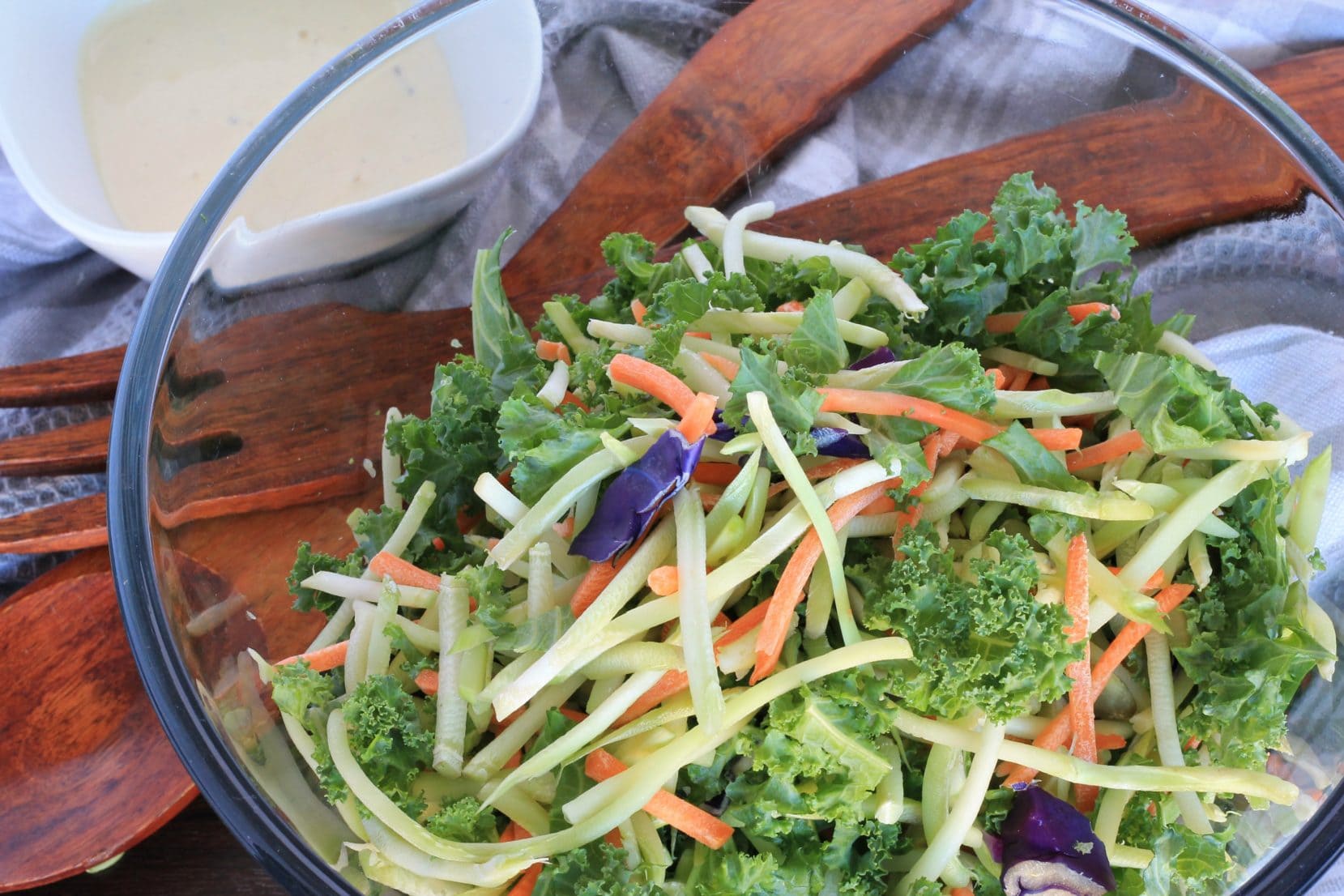 Easy Kale and Broccoli Salad - The Olive Blogger