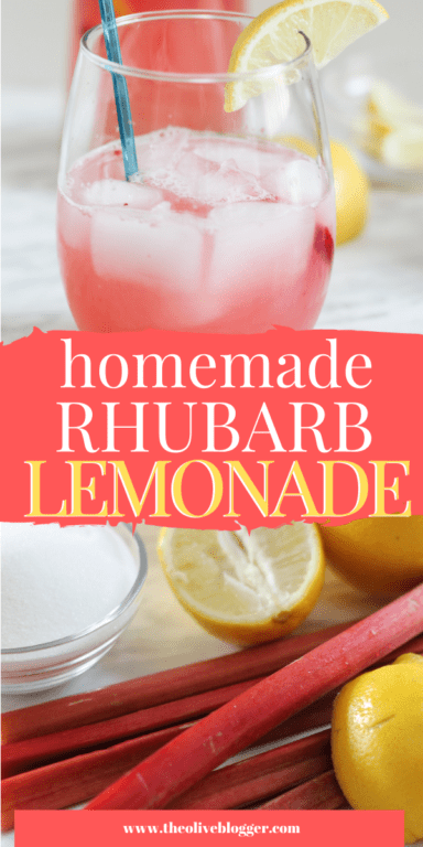 Delicious Homemade Rhubarb Lemonade Recipe - The Olive Blogger