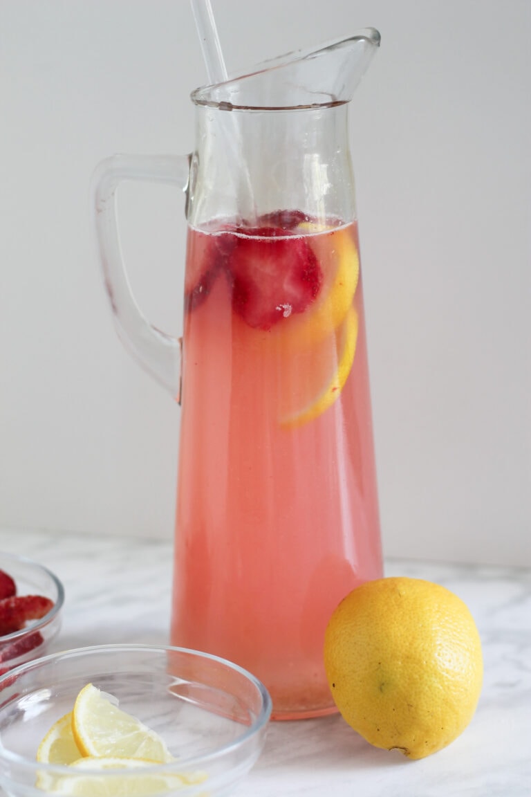 Delicious Homemade Rhubarb Lemonade Recipe - The Olive Blogger