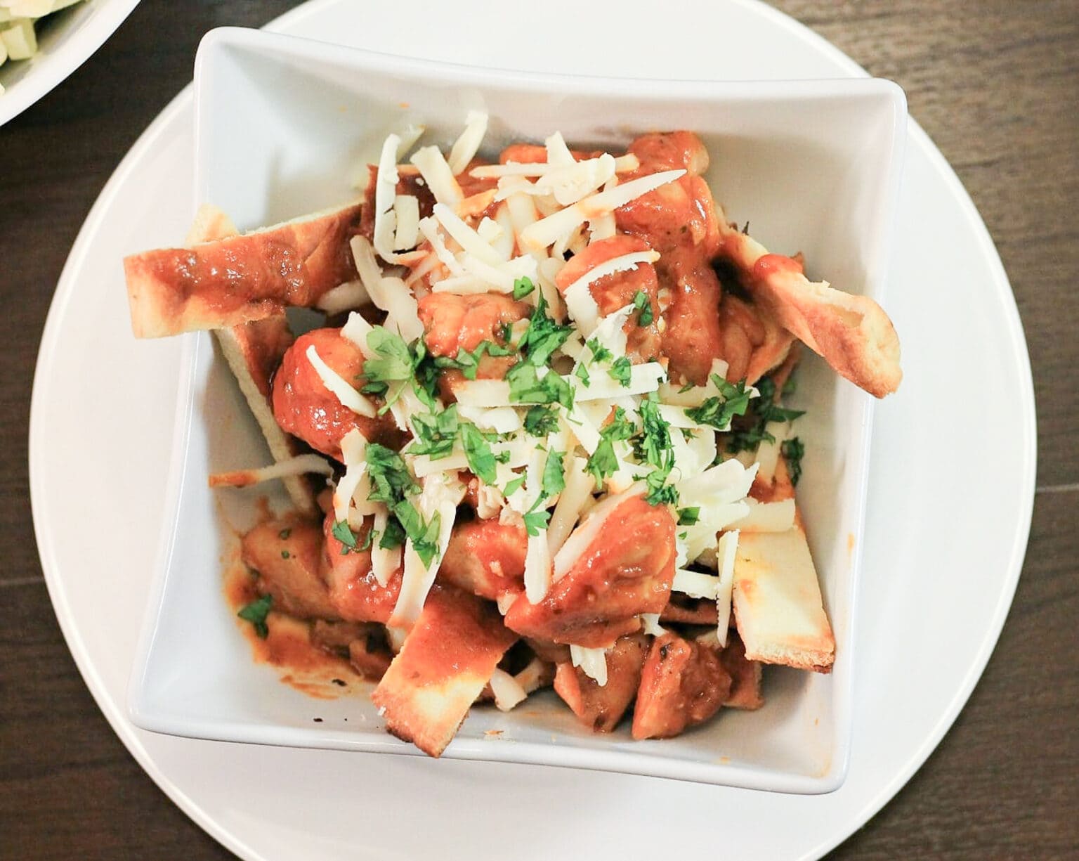 Creamy Butter Chicken Poutine with Naan Bread Fries - The Olive Blogger
