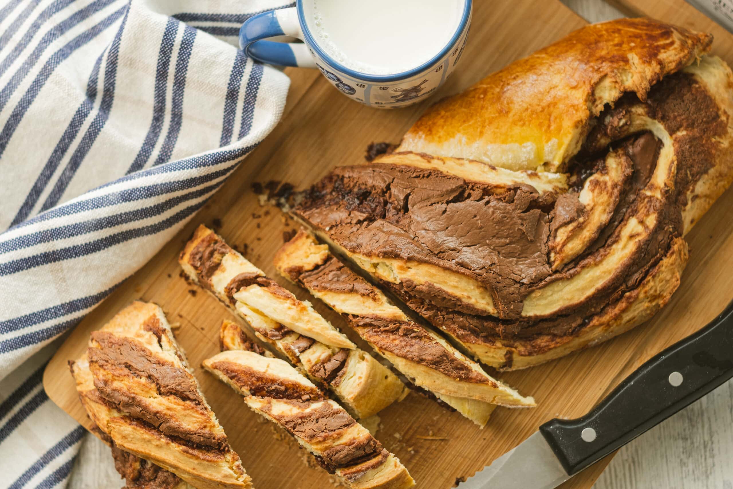Delicious Nutella Twist Bread - an easy to make Bread Recipe - The Olive Blogger