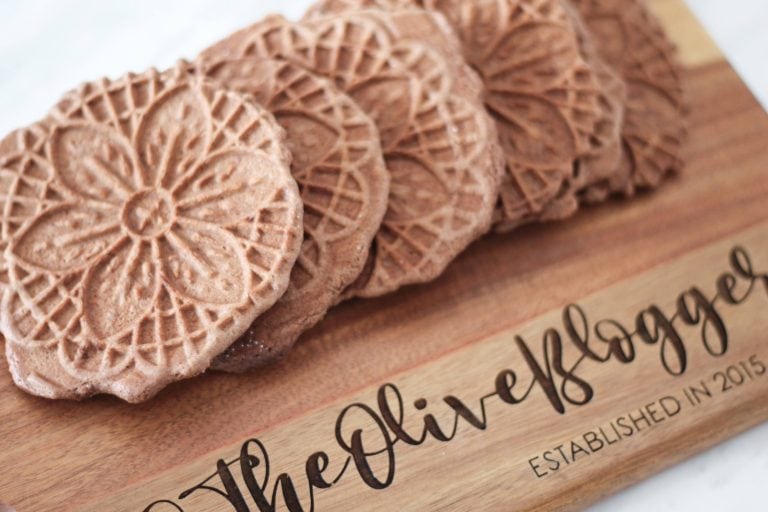 Mouthwatering Chocolate Pizzelle Cookie Recipe - The Olive Blogger